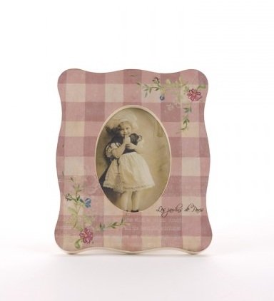 MBF076 / Pink Gingham Floral Photo Frame | 15008 | Homeware / Photo ...