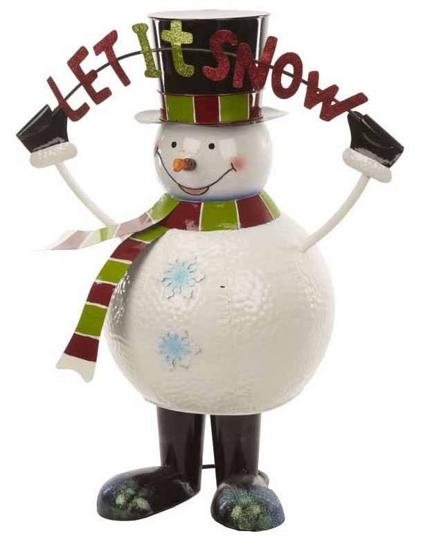 FAZ016 / Large Bouncing Metal Snowman | 17137 | Christmas / Wreaths and ...