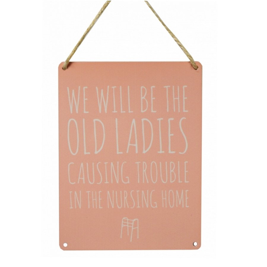 Old Ladies Vintage Metal Sign | 19220 | Interior Decor / Decorations ...