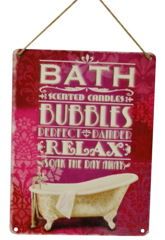 Bath Bubbles Vintage Metal Sign | 19230 | | Rosefields
