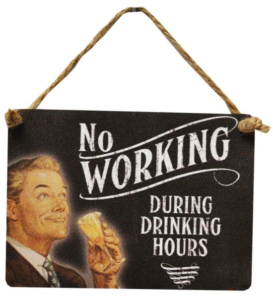 No Working Mini Metal Dangler Sign | 20172 | Signs & Plaques / Him ...