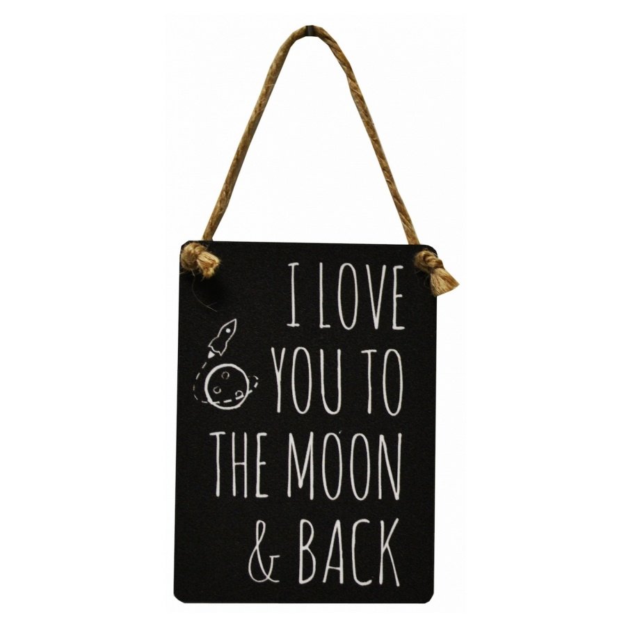 Mini Metal Sign - Moon & Back | 20179 | Signs & Plaques / Family, Home ...