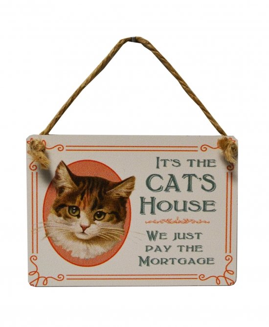 Mini Metal Sign - Cats House | 20616 | Signs & Plaques / Animals ...