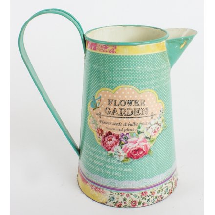 MBF144 / Green Flower Garden Jug | 22003 | Interior Decor / Birds and ...