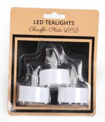 CD5295 / Pack 3 LED T Lights Battery Operated | 22200 | Christmas ...