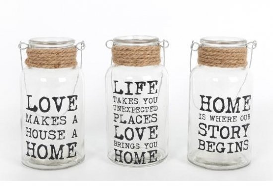 GW1437 / Slogan Rope Jar Vase, 3a | 22574 | Homeware / Candle Holders ...
