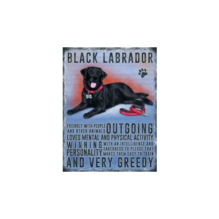 Mini Metal Sign - Black Labrador | 24265 | Signs & Plaques / Animals ...