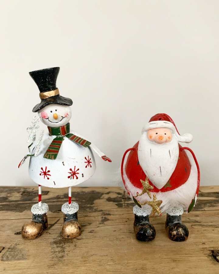 ZF280 / Metal Snowman And Santa Standing Mix 19cm | 24989 | Christmas ...