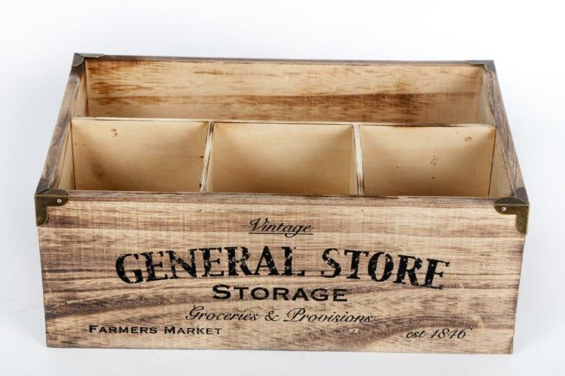 GS0115 / General Store Wooden Storage Box 30cm | 25179 | Homeware ...
