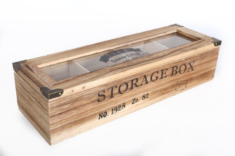 GS0120 / Wooden Compartment Storage Box 34cm | 25182 | Kitchen & Dining ...