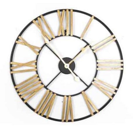 CL1849 / Black & Gold Roman Numeral Clock, 60cm | 25272 | Interior ...