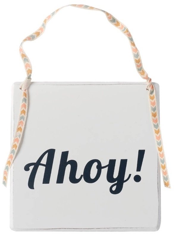 SFZ327 / Hanging Wooden Ahoy Sign 16cm | 27524 | Signs & Plaques ...