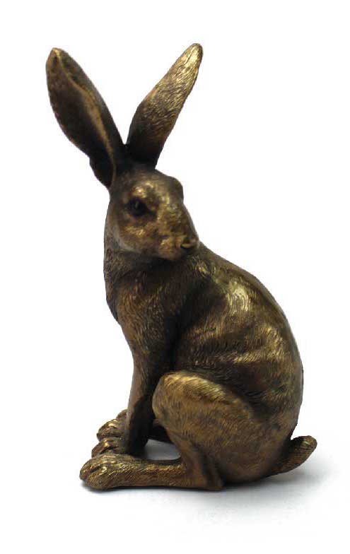 LP28615 / Sitting Hare Ornament, Bronze 15cm | 28239 | Interior Decor ...