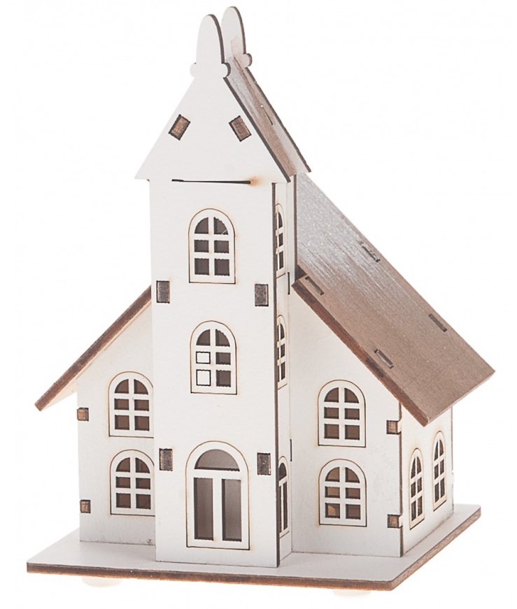 Light Up Church, 14cm | 28879 | Christmas / Display and Light Up ...