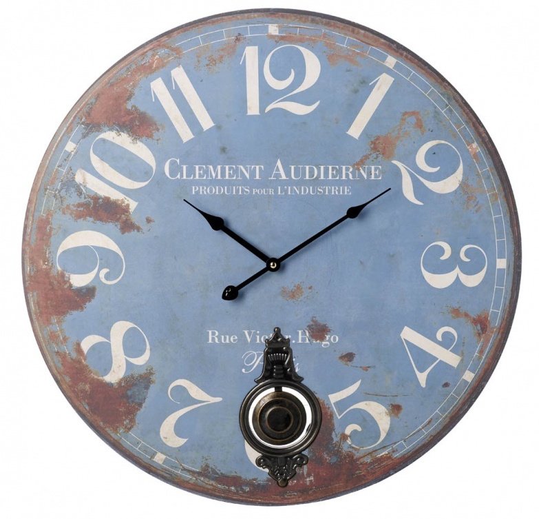 MHH909 / Rustic Blue Pendulum Wall Clock | 29248 | Homeware / Clocks ...