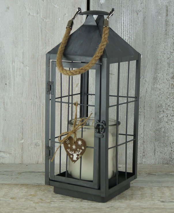 Dark Metal Lanter, Medium | | Christmas Decorations / Candle Holders ...