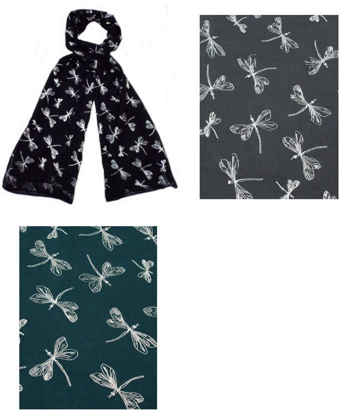 Dragonfly Scarf, 3a | 32064 | Ranges / Scarves and Jewellery | Rosefields