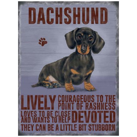 Mini Metal Sign - Dachshund | 32703 | Signs & Plaques / Animals ...
