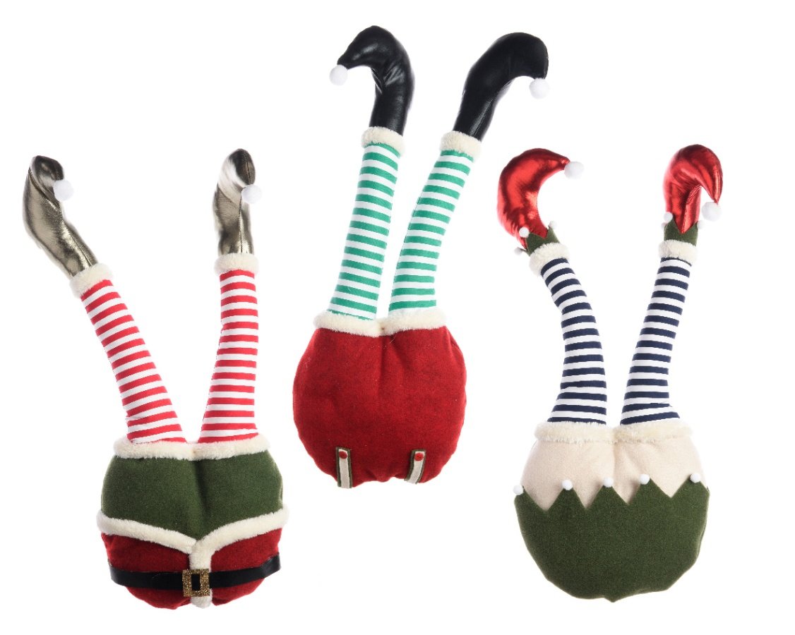 Large Bendable Elf Legs Christmas Decoration, 3a | 33952 | Christmas ...