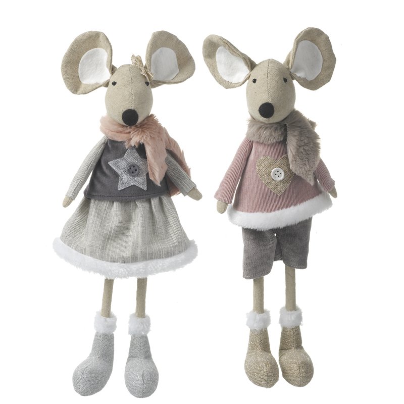 HO470 / Fabric Standing Mice 2 Asst | 34229 | Christmas / Standing ...