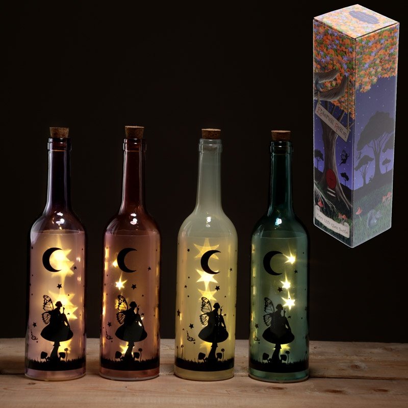Light Up LED Glass Bottle - Fairy Mix | 34682 | Interior Decor ...