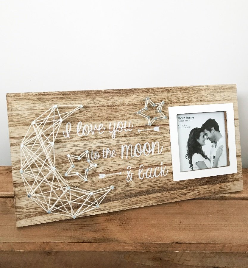 PH2147 / Wooden String Frame - Moon and Back | 35225 | Photo Frames ...