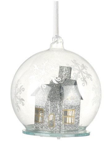 Silver LED House Bauble | | Christmas Decorations / Baubles | Noël & Co