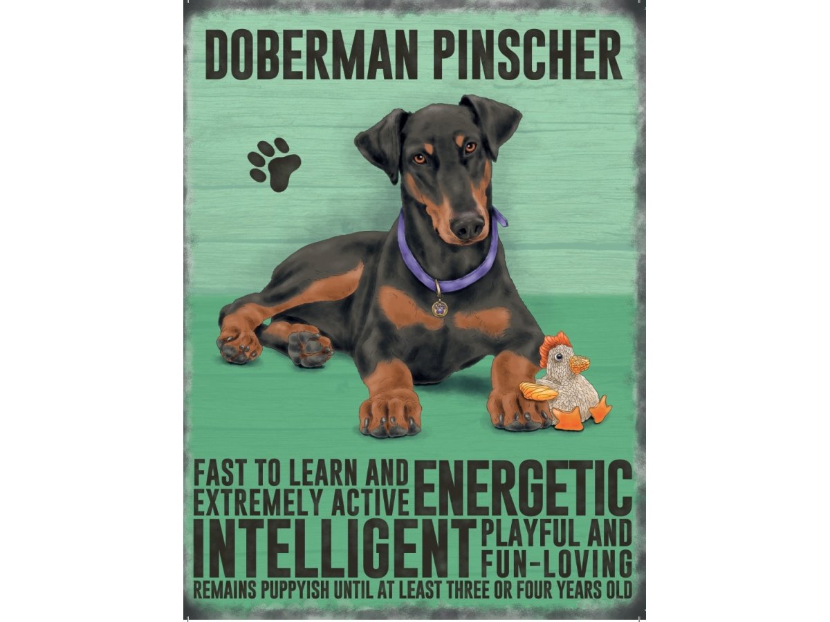 Hanging Metal Doberman Sign | 35821 | Signs & Plaques / Animals ...