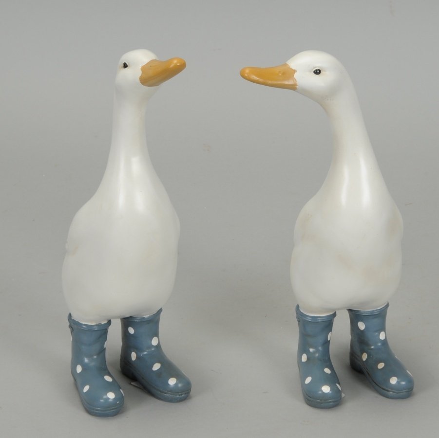 White Pekin Ducks With Wellies, 2 Assorted | 36593 | Interior Decor ...