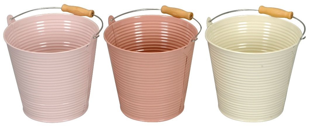 Colourful Pastel Buckets Medium Assorted | 36640 | Interior Decor ...