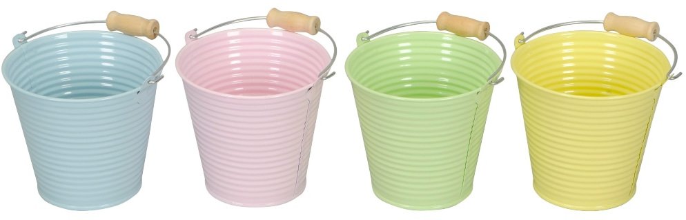 Pastel Colour Metal Buckets - Small | 36728 | Homeware / Storage ...