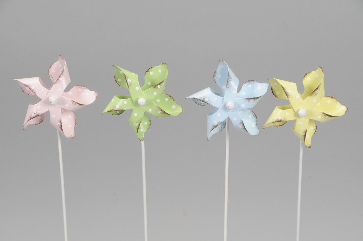 Large Assorted Pastel Metal Pinwheels | 36733 | Interior Decor ...
