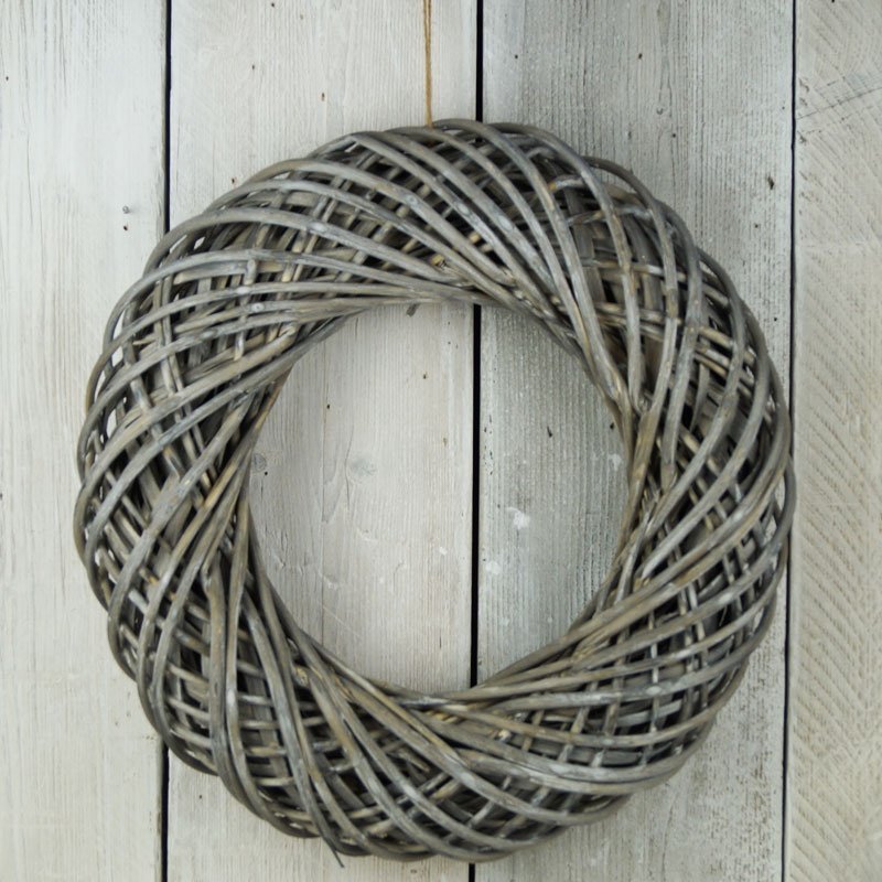 Round Woven Wicker Wreath 50cm | 37484 | Christmas / Wreaths and ...