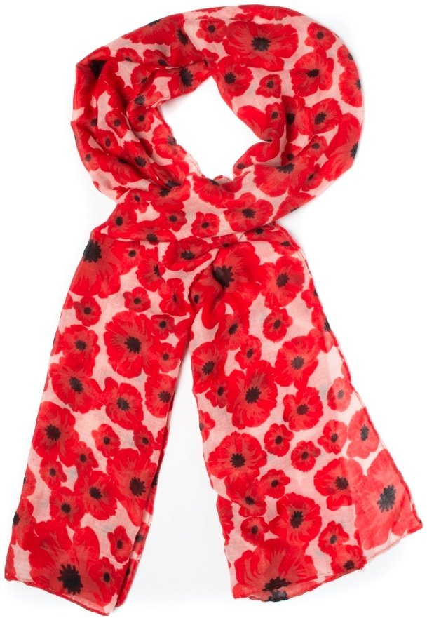Poppy Print Scarf, 3 Assorted | 37556 | Fashion Accessories / Scarves ...