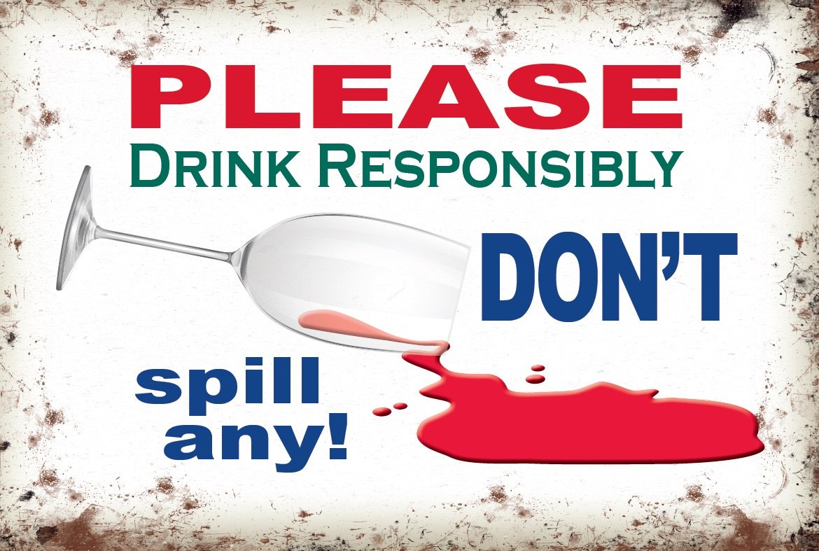 Drink Responsibly Mini Metal Sign | 38883 | Signs & Plaques / Food ...