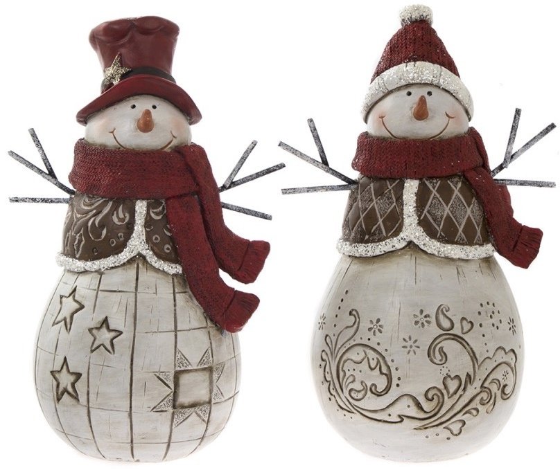 LP68151 / Large Red Resin Snowman Figures, 2ass | 39004 | Christmas ...