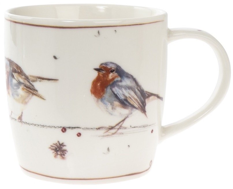 LP68216 / Illustrated Winter Robin China Mug | 39011 | Christmas / Mugs ...
