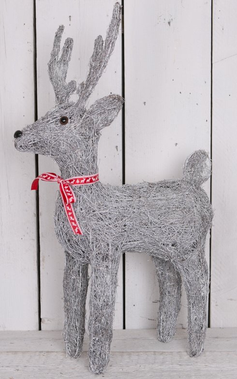 Rustic Woven Grey Reindeer - Extra Large 72cm | 39150 | Christmas ...