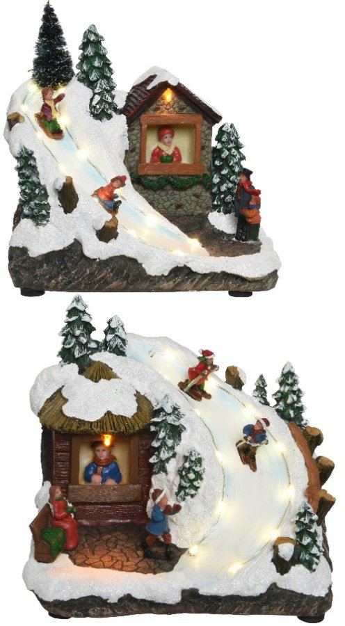 Light Up LED Christmas Skiing Scenes | 39245 | Christmas / Display and ...
