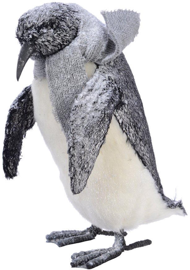 Foam Frosted Walking Penguin with Scarf 31cm | 39351 | Christmas ...
