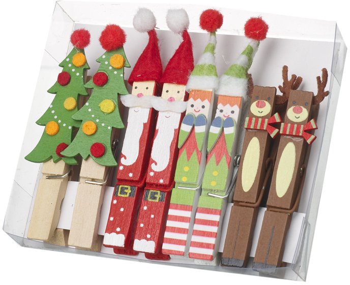Christmas Character Pegs | | Christmas Decorations / Character ...