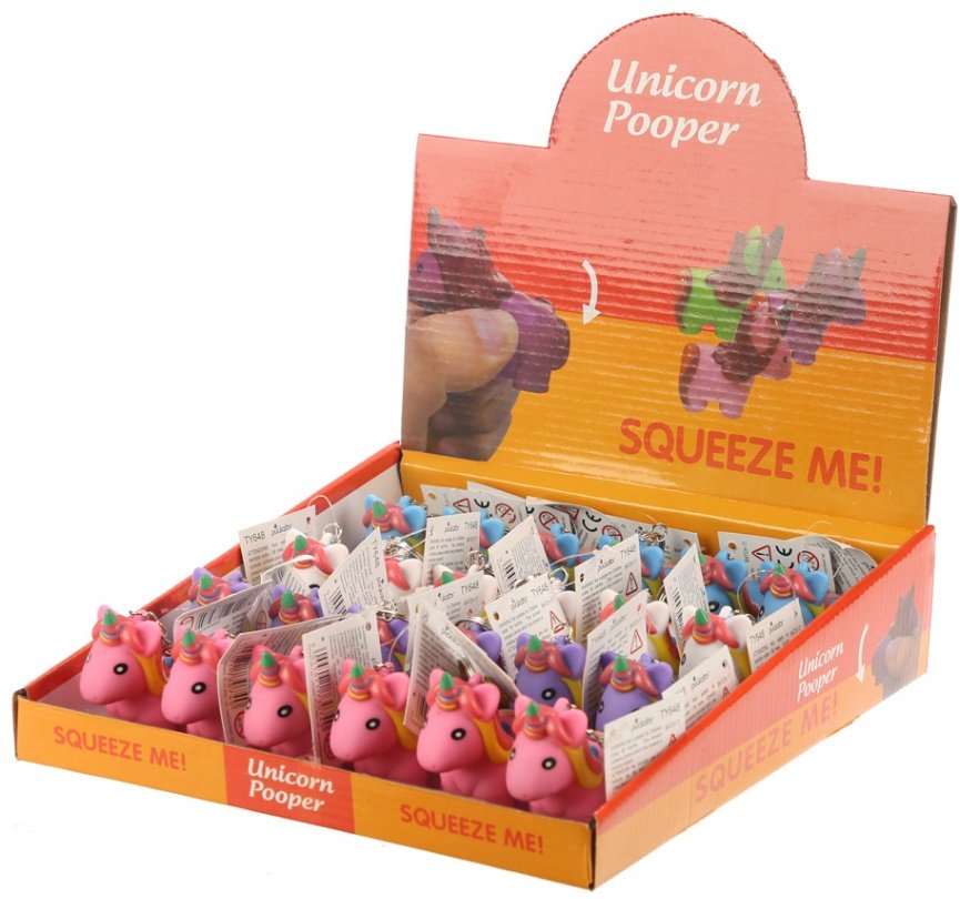 Squeezy Unicorn Pooping Keyrings, 4 Assorted | 40389 | Children & Baby ...