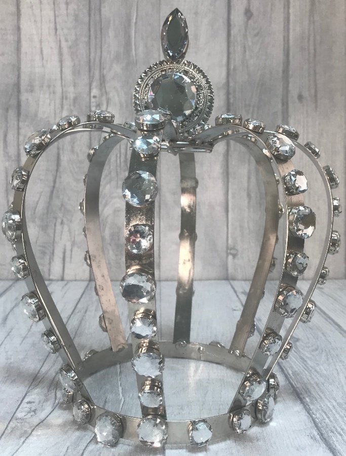 OR0972 / Bedazzled Silver Crown, 29cm | 40525 | Christmas / Ornaments ...