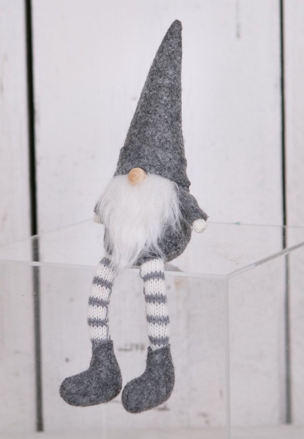 Dangly Leg Gonk Grey White, Medium | | Christmas Decorations / Gonks ...