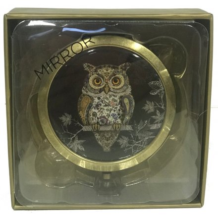 Golden Owl Compact Mirror | 40747 | Fashion Accessories / Mirrors ...