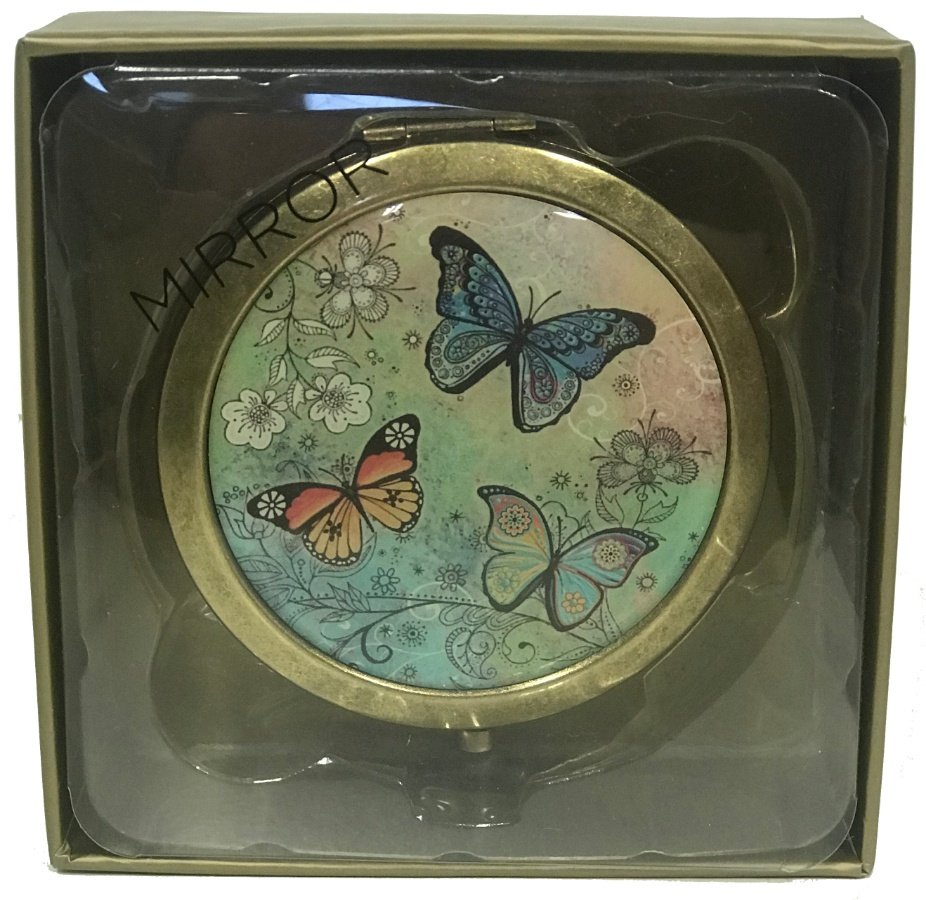 Golden Butterfly Compact Mirror | 40749 | Fashion Accessories / Mirrors ...