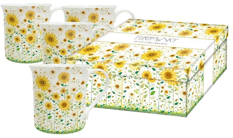Set of 4 Turnowsky Sunflowers China Mugs | 40787 | Interior Decor ...