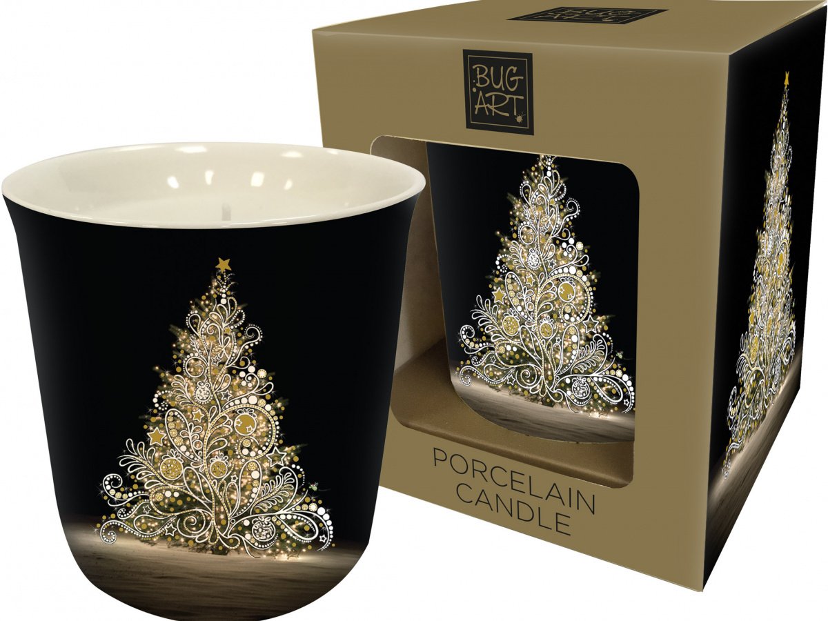 Festive White Tree Wax Candle | 40831 | Christmas / Candles & Candle ...