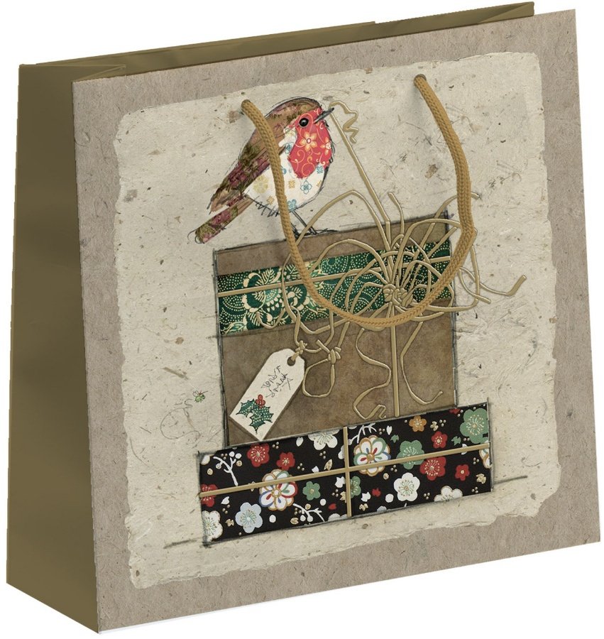 Small Vintage Red Robin Gift Bag | 40832 | Christmas / Gift Bags, Wrap ...