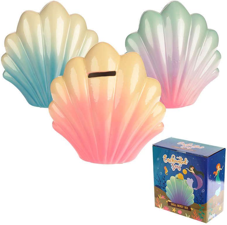 Pearlescent Seashell Money Boxes | 40968 | Interior Decor / Storage ...